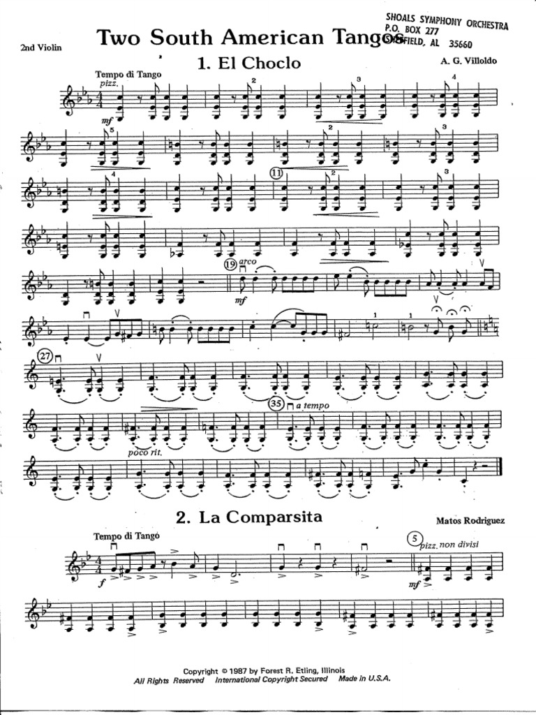 2 Tangos Suramericanos (Violin II) | PDF