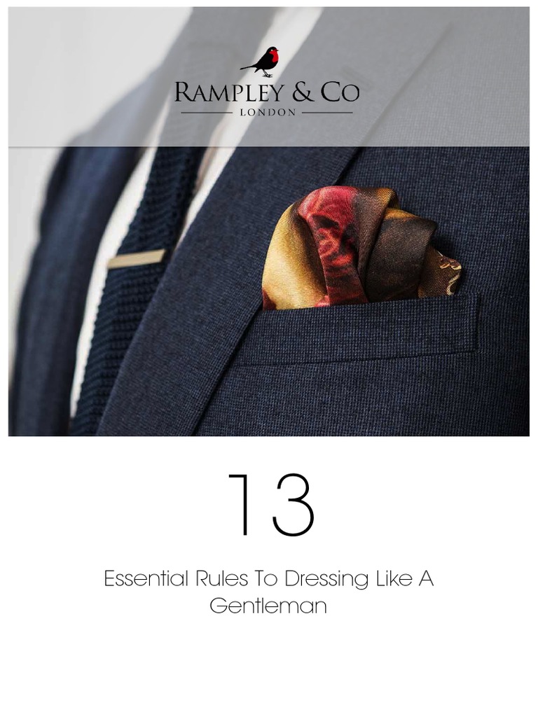 The 13 Essential Rules To Dressing Like A Gentleman Pdf Consumer