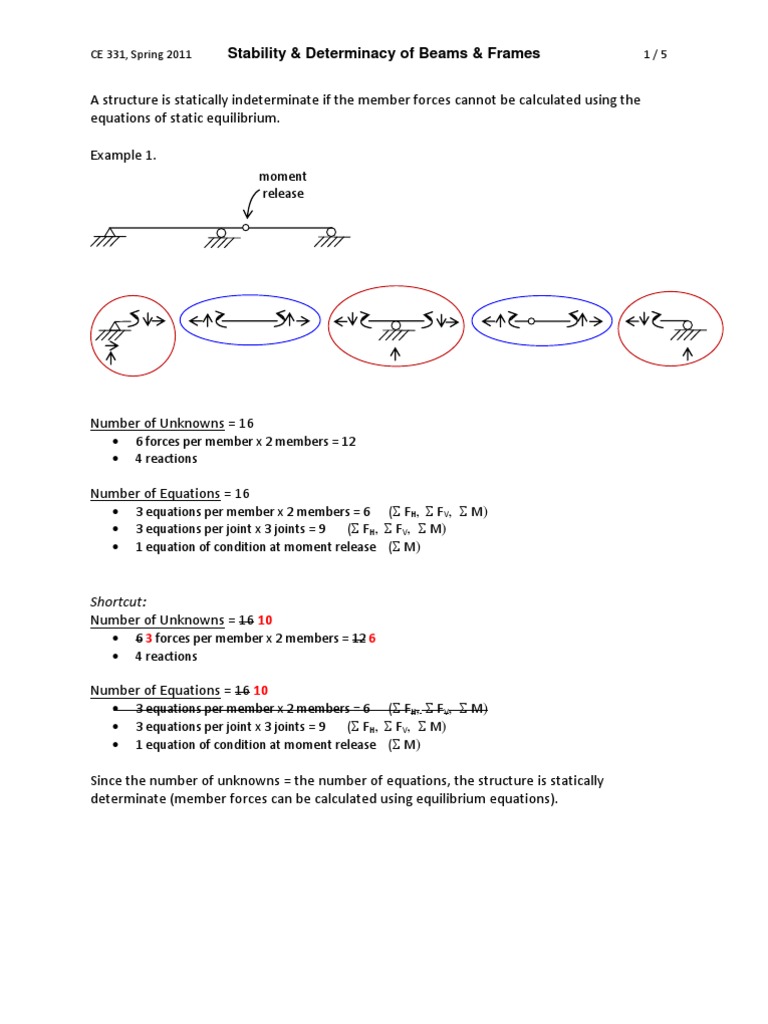 Stability Determinacy Of Beams And Frames Pdf Stability Theory