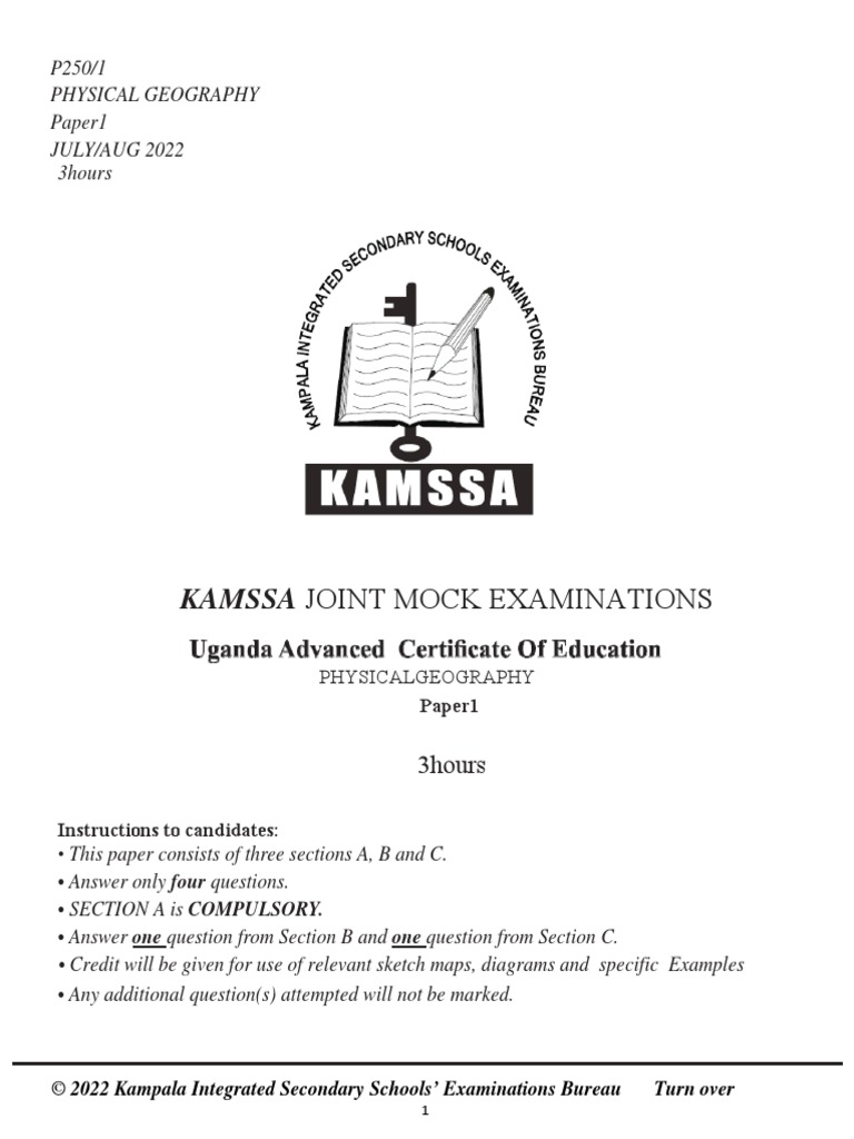 Kamssa Geo 1 Mock 2022 | PDF | Map | Rain Kamssa Geo 1 Mock 2022 | PDF | Map | Rain