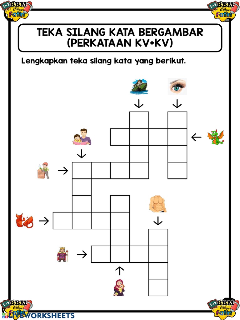 Teka Silang Kata Tahun 1 | PDF