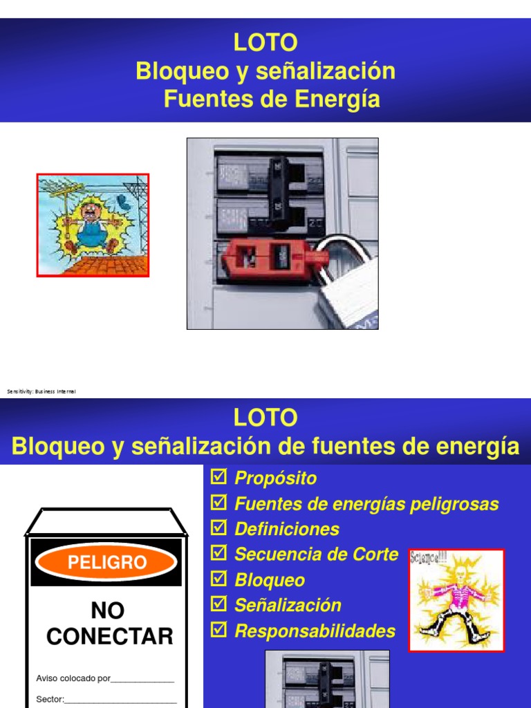 Procedimiento LOTO: Bloqueo y Señalización | PDF