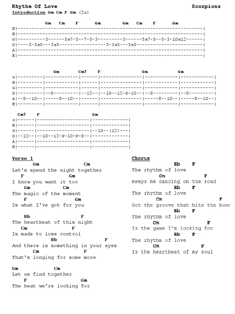 Scorpions Rhythm of Love | PDF