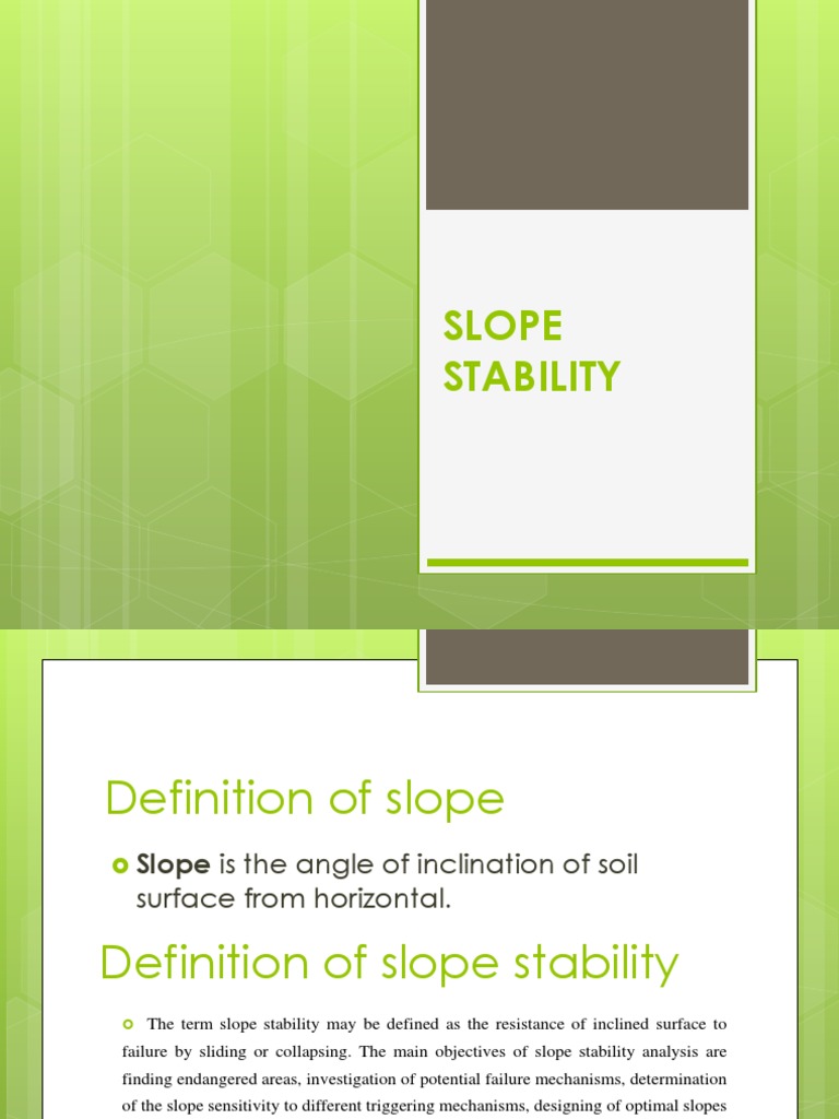 Slope Stability | PDF | Civil Engineering | Physical Sciences