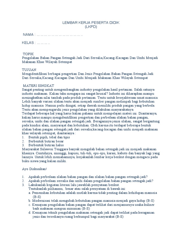 LKPD P STNGH Jadi | PDF