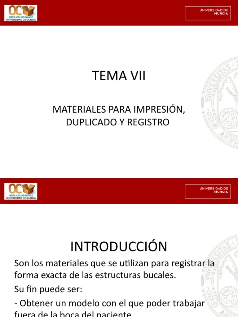 Tema7.materiales para Impresion | PDF | Silicona | Viscosidad