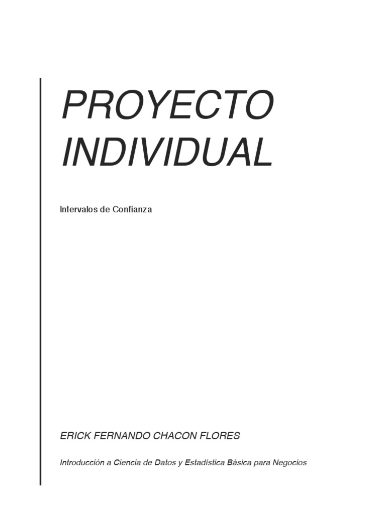 Proyecto Individual - Erick Chacón | PDF