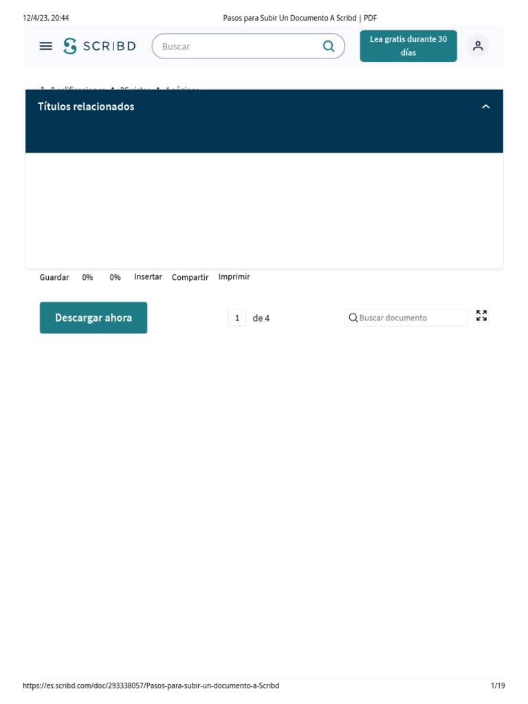 Pasos para Subir Un Documento A Scribd - PDF | PDF | Descargar | Scribd