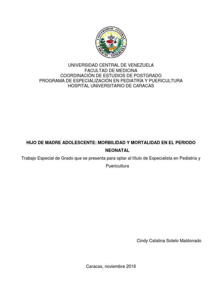 Teg Final | Descargar gratis PDF | El embarazo | Parto prematuro