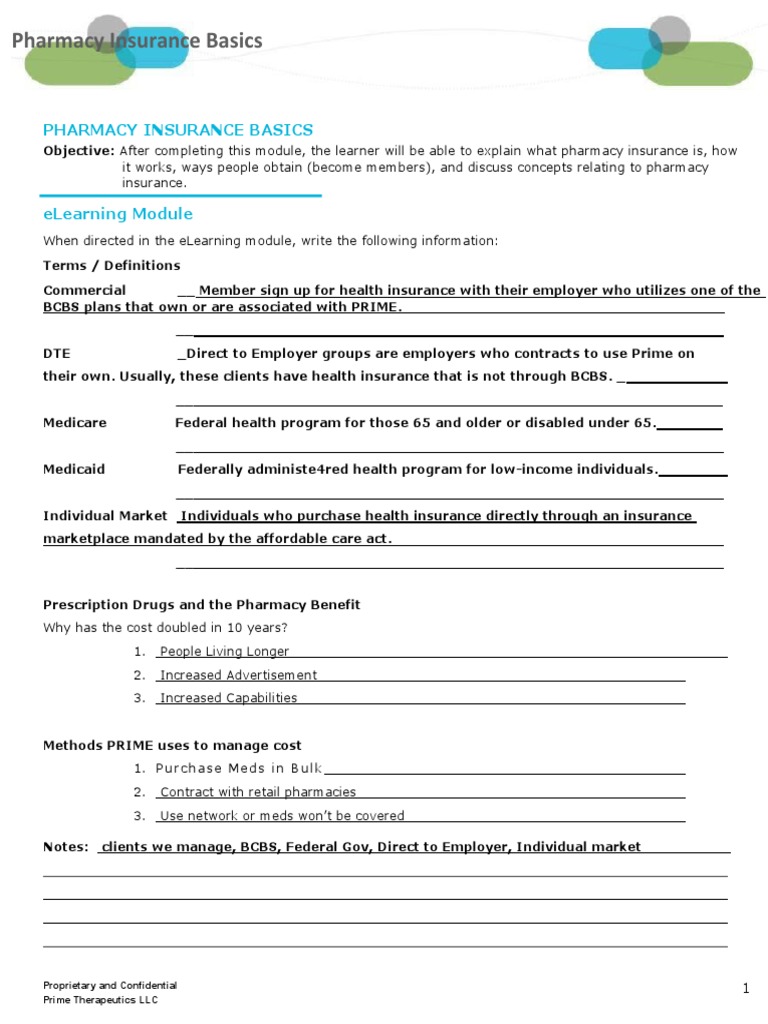 Understanding Pharmacy Insurance Basics | PDF | Prescription Drugs ...