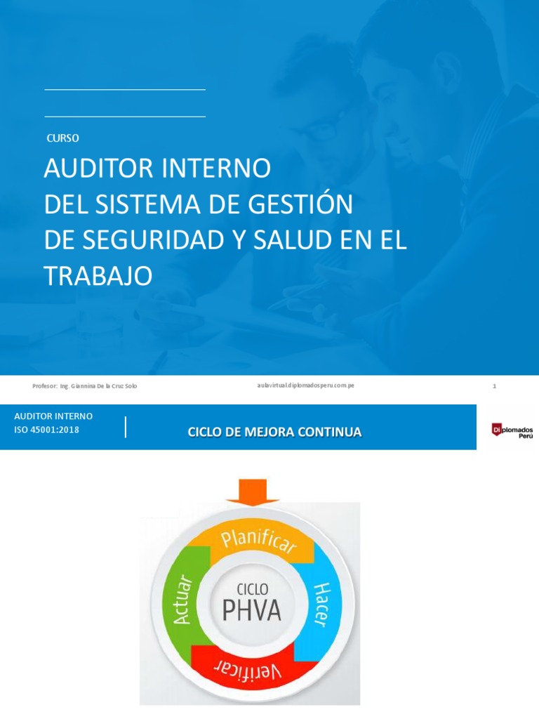 Auditor Interno Del Sistema de Gestión de Seguridad Y Salud en El Trabajo | Descargar gratis PDF ...