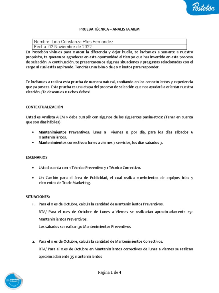 Prueba Técnica Analista Aiem | PDF