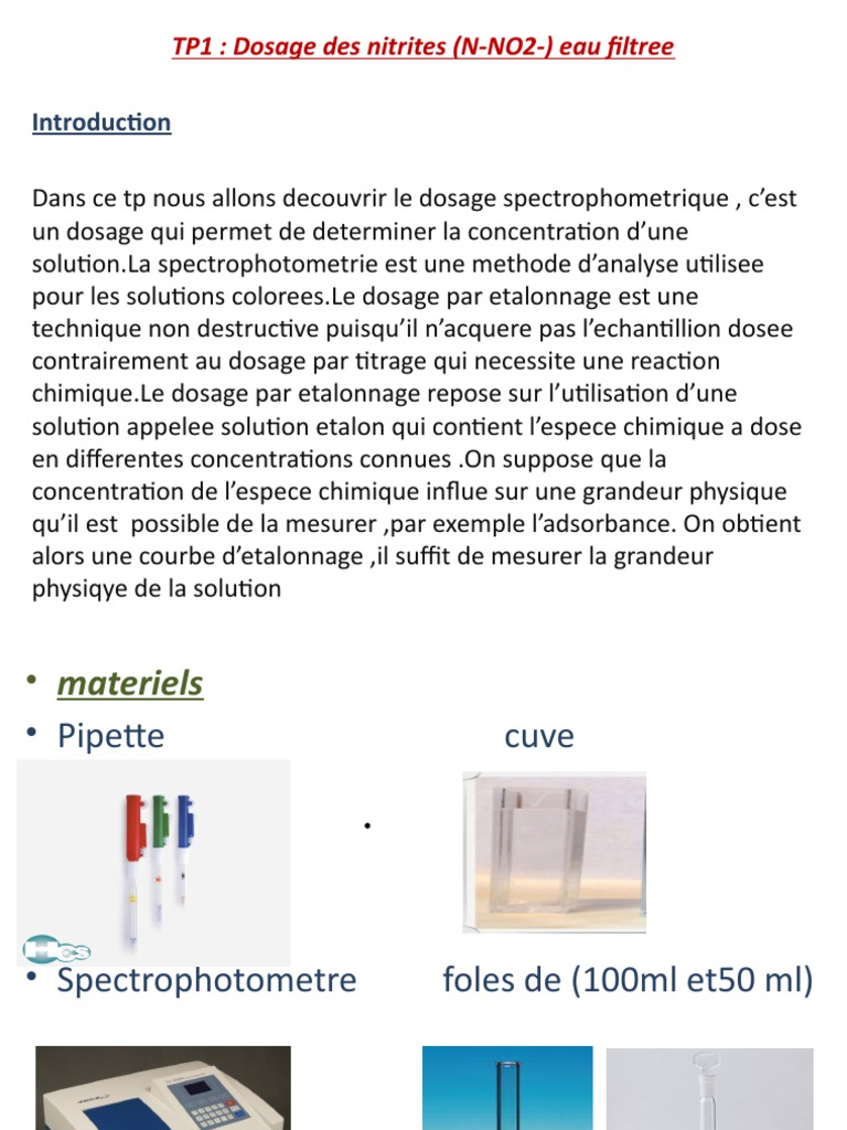 Compte Rendu de tp1 Chimie de L'eau | PDF | Titrage | Chimie