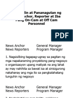 Balitaan Iskrip Sample Script For Newscasting in Filipino | PDF