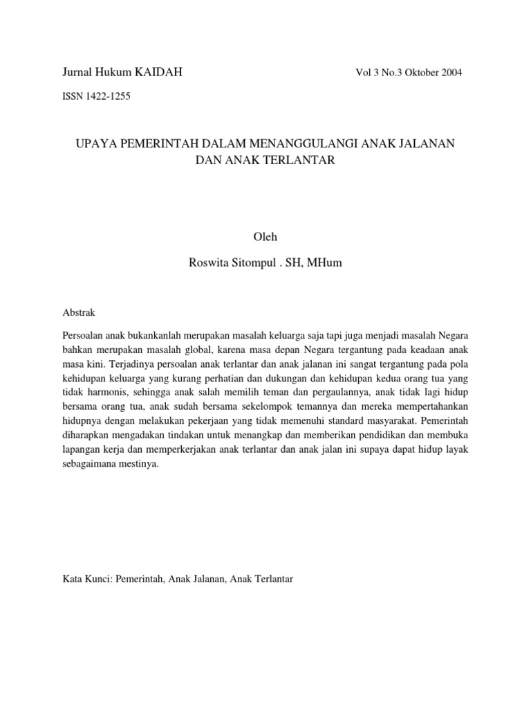 Jurnal Hukum KAIDAH Vol 3 No 3 THN 2004 | PDF | Kesehatan Holistik