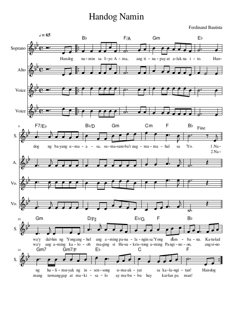 Handog Namin SATB | PDF