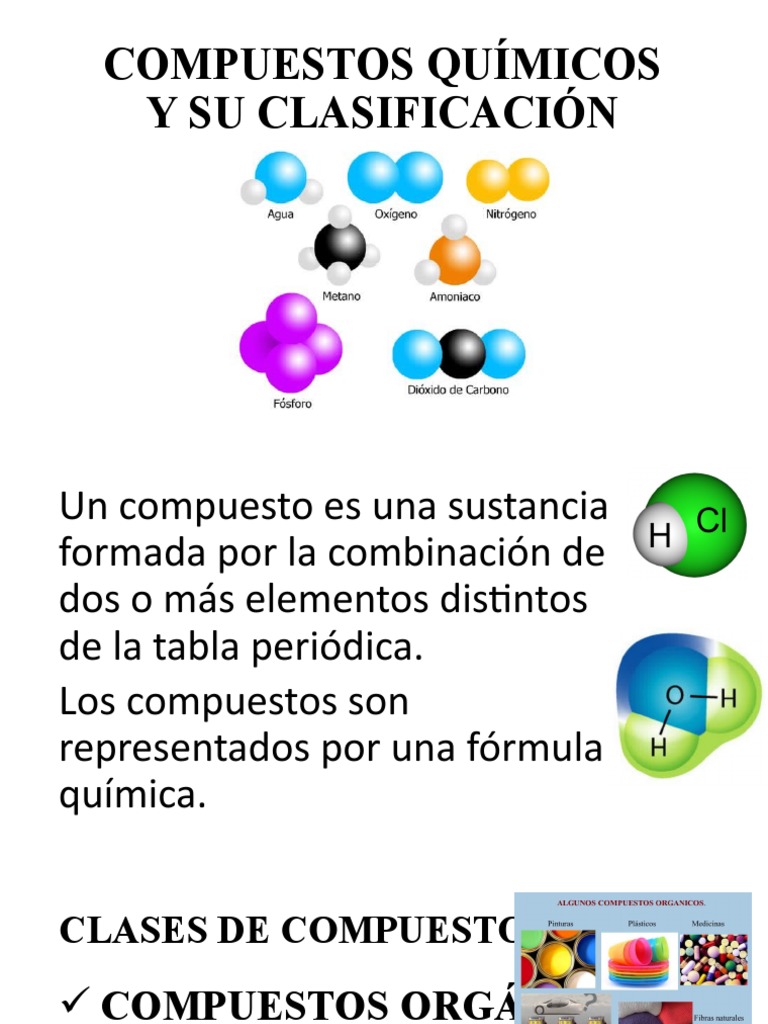 Compuestos Químicos y Su Clasificación | PDF