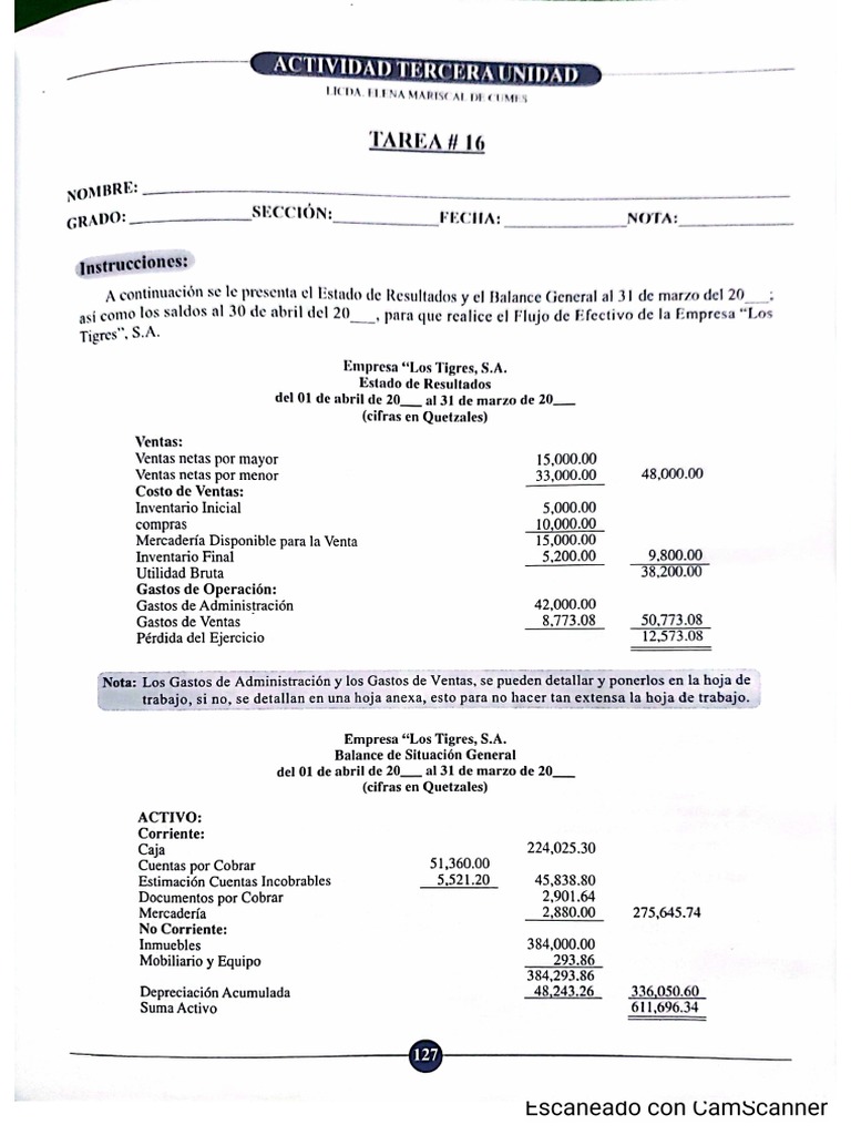 Ejercicios Flujo de Efectivo | PDF