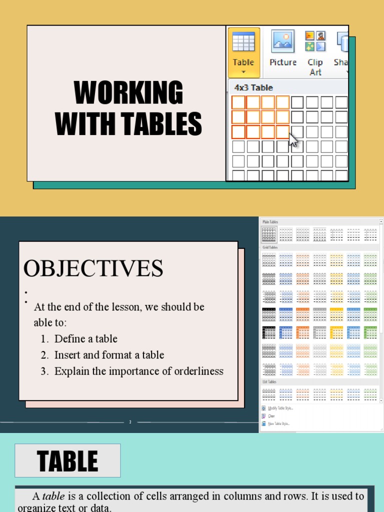 Working With Tables | PDF | Computer Science | Software Engineering