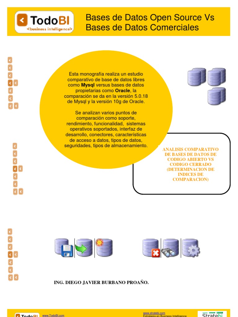 Comparativa Bases de Datos Open Source Vs Comer CIA Les | PDF | Mi sql ...