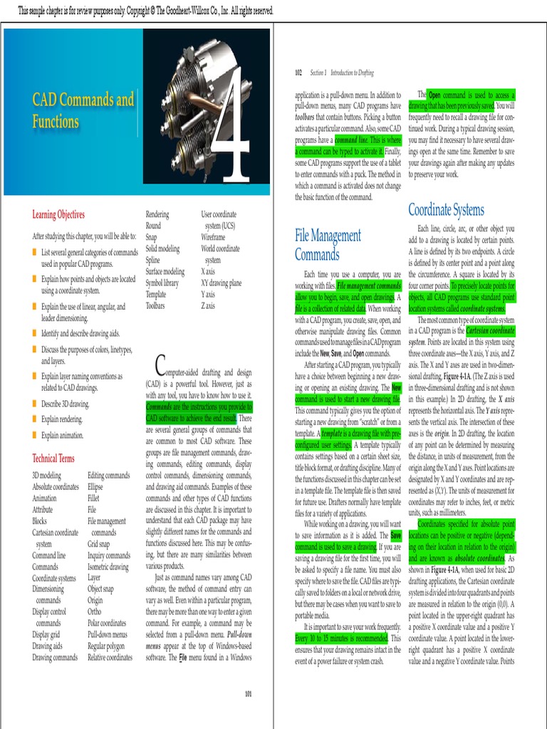 CAD Review | PDF | Cartesian Coordinate System | Technical Drawing