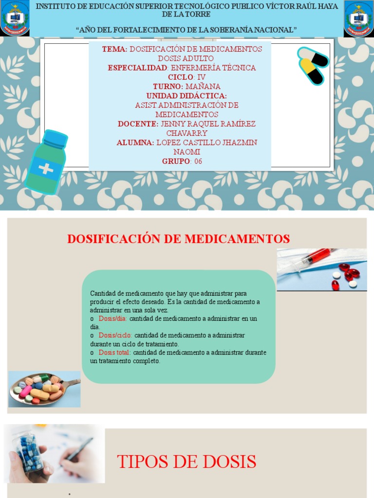 Dosificacion de Medicamentos | PDF