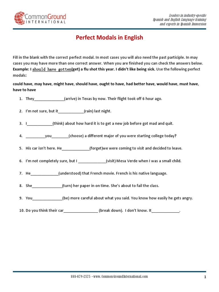 Perfect Modals in English | PDF | Linguistics