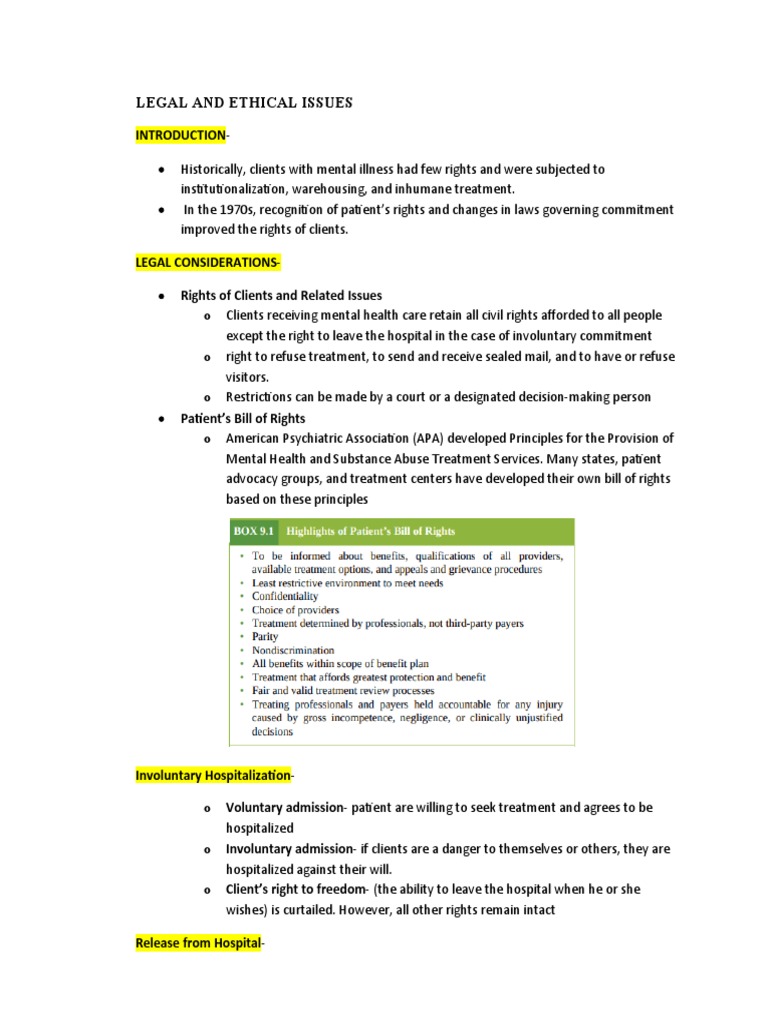 Legal and Ethical Issues | PDF | Insanity Defense | Tort