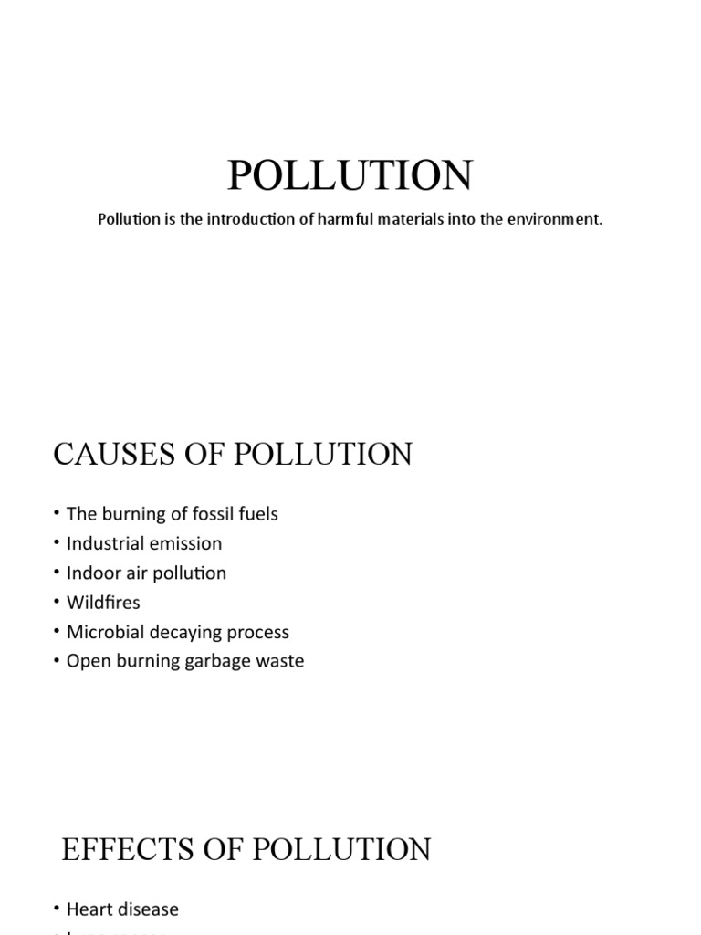 Pollution Assignment 3 | PDF