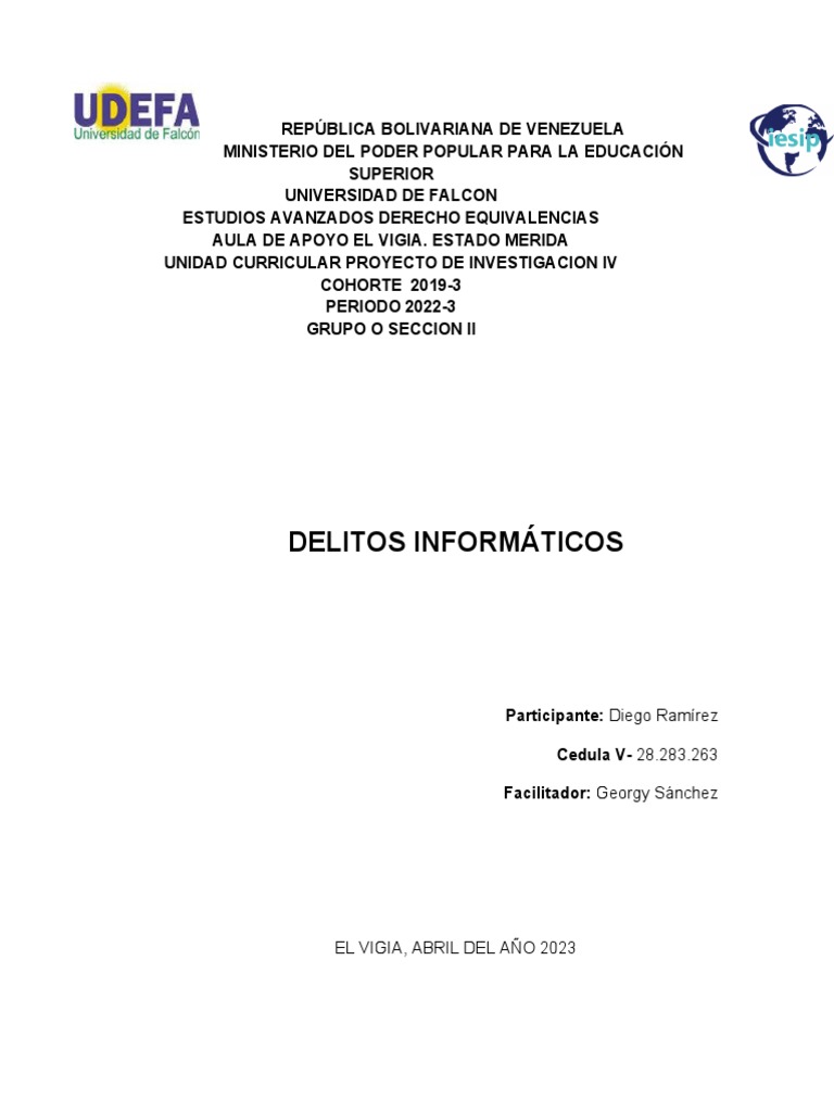 Unidad IV Delitos Informaticos | PDF | Cibercrimen | Crímenes