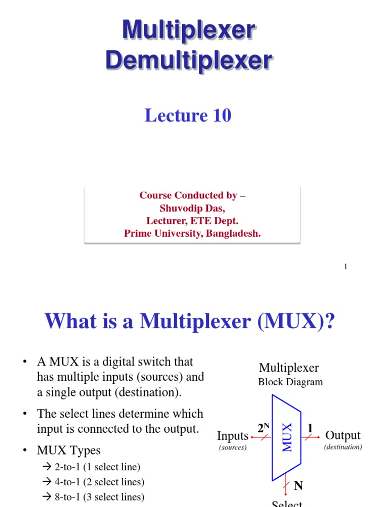 EEE 357 Lecture 10 Mux, Demux | PDF | Electrical Circuits | Electronic Design