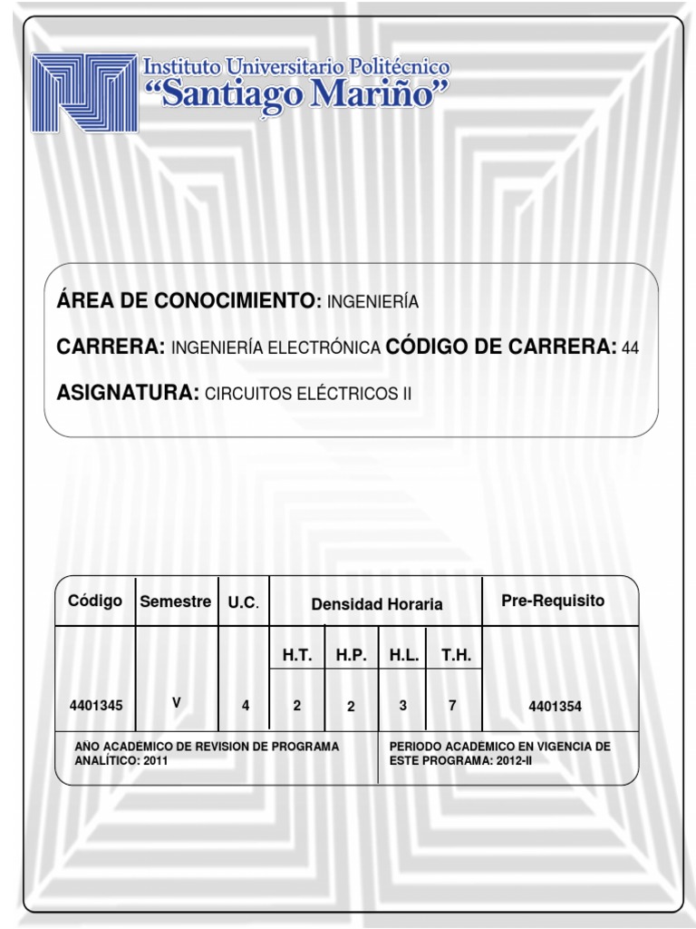 Circuitos Electricos Ii Pdf Transformador Energia Electrica