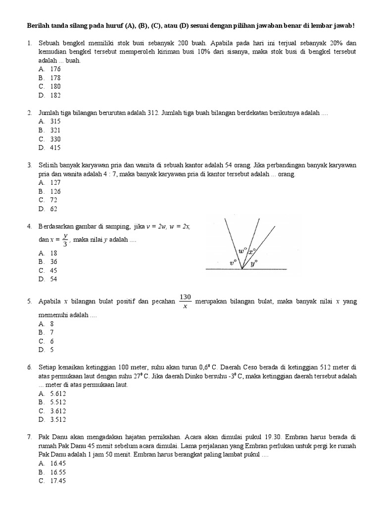 Soal Pre Test | PDF