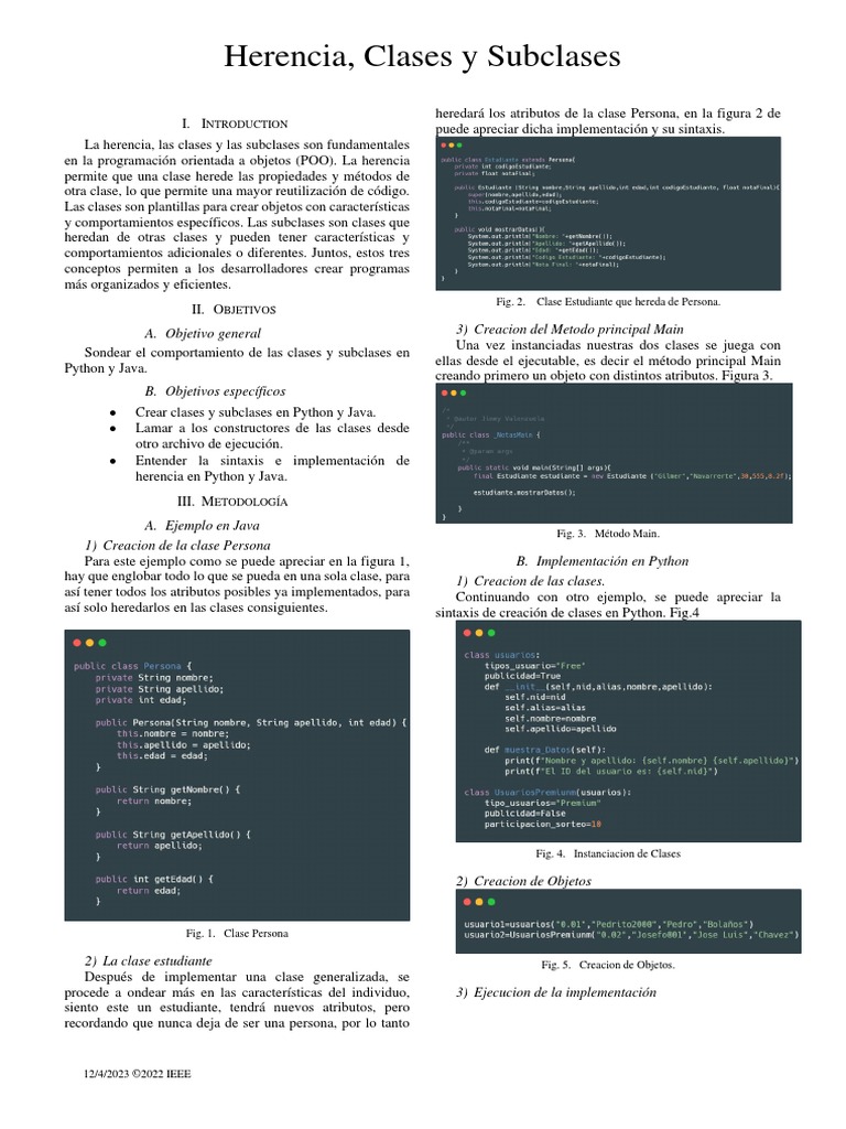 Herencia En Programacion Pdf Herencia Programación Orientada A Objetos Objeto Informática