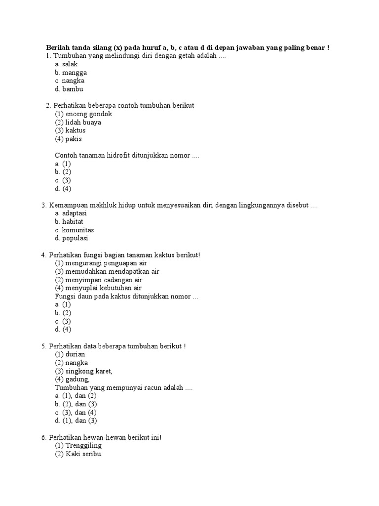 Soal KL 6 Tema 2 | PDF