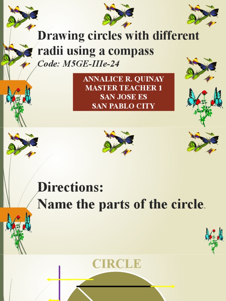 Drawing Circles With Different Radii Using A Compass: Code: M5Ge-Iiie ...