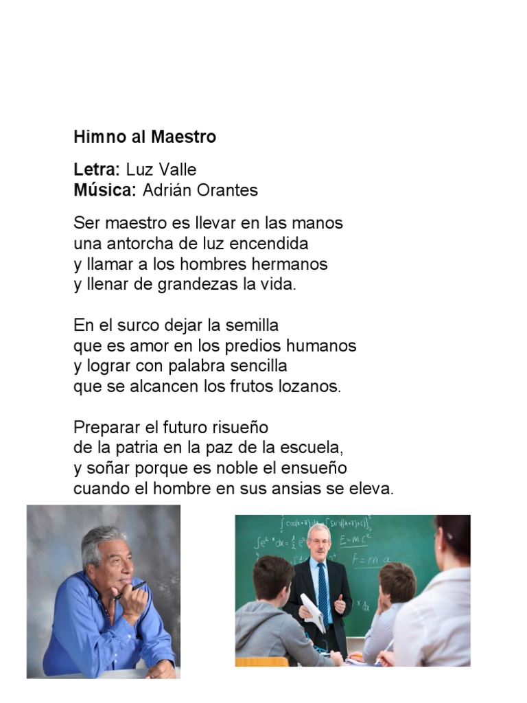 Himno Al Maestro | PDF