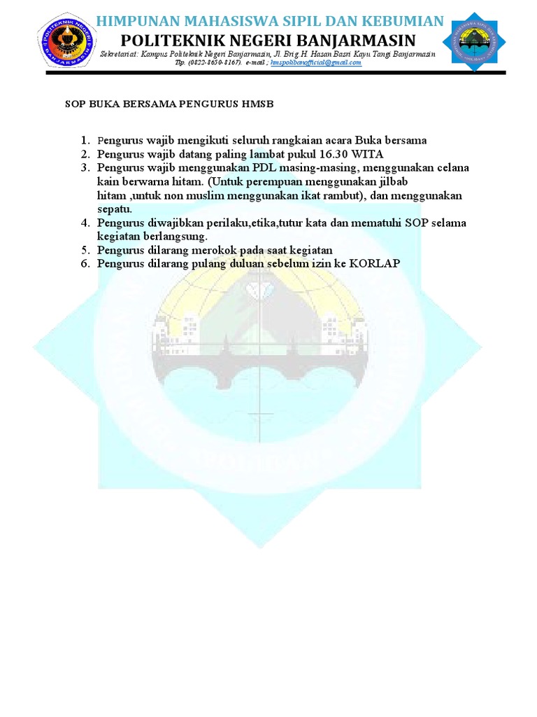 Sop Panitia Bukber Salinan | PDF