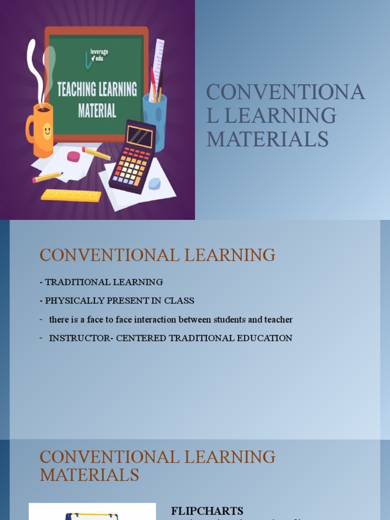 Conventional Learning Materials | PDF
