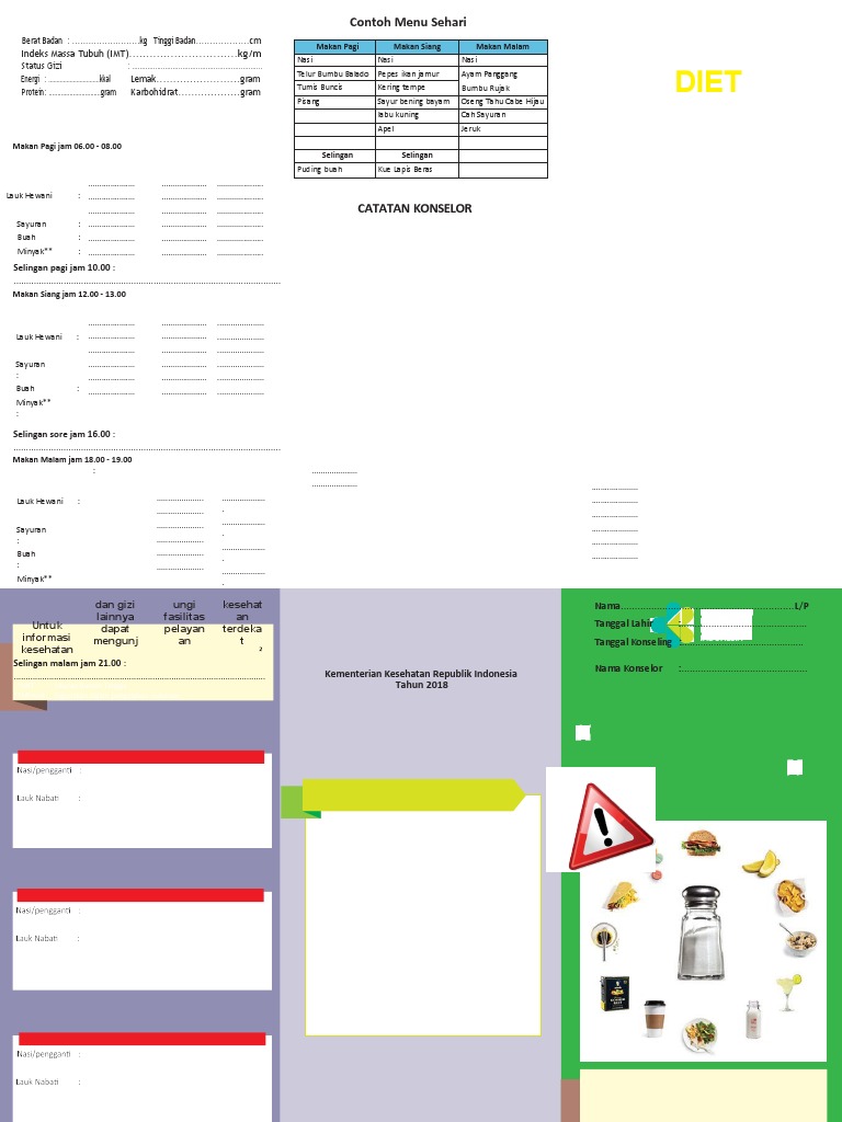 Leaflet Diet Garam Rendah | PDF