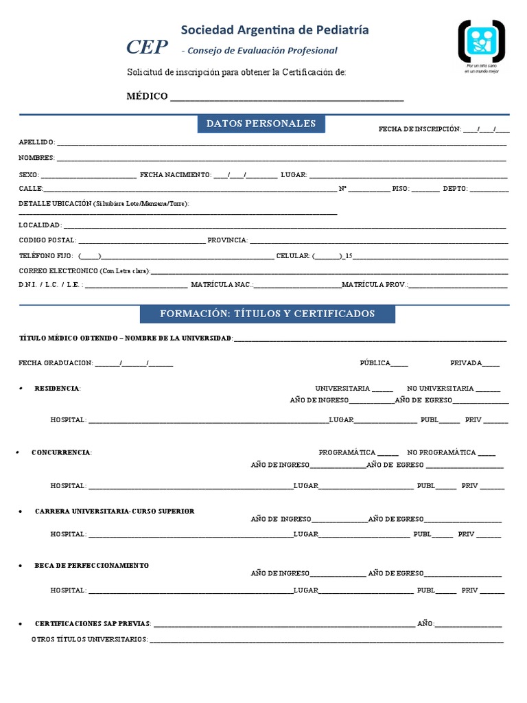 Cep FichaInscripcionCertificacion | PDF