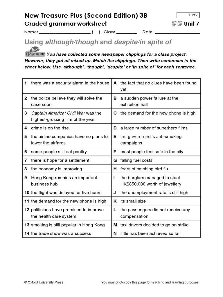 3bu7 p95 Graded Grammar Inter | PDF | Poaching | Crime & Violence