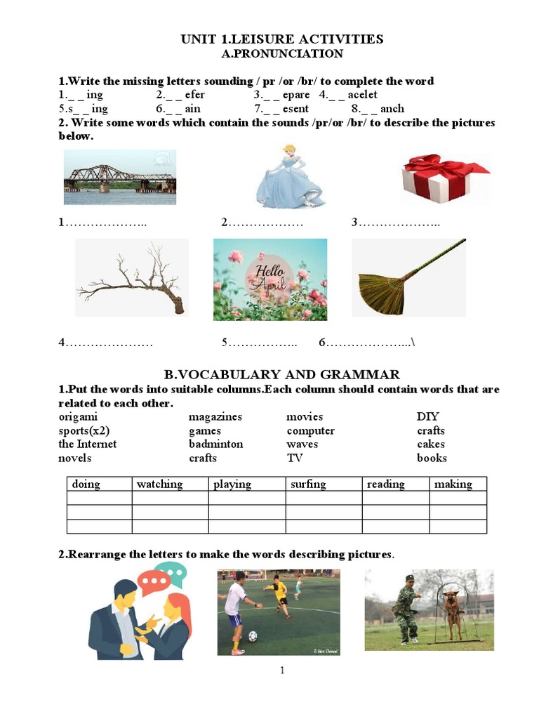 Unit 1.leisure Activities | PDF
