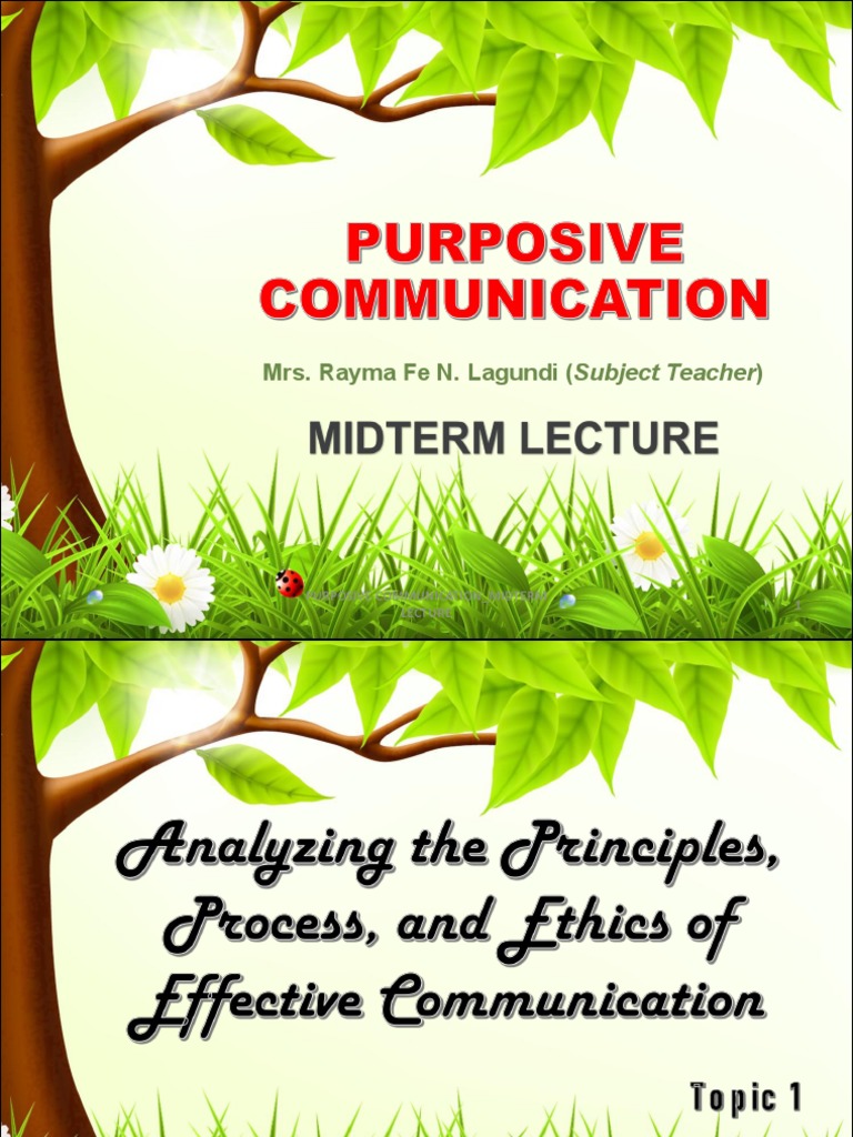 Midterm Lecture - Purposive Communication | PDF | Communication | Cognitive Science