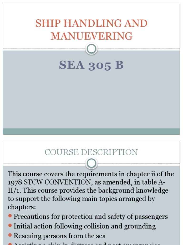 Ship Handling and Emergency Response Training | PDF | Fires | Firefighting