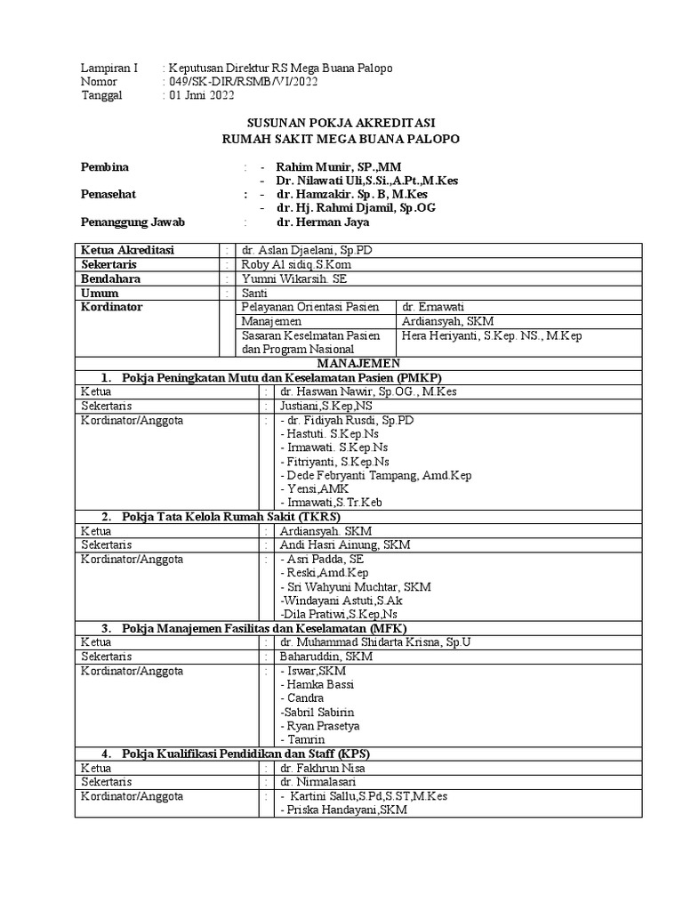 Lampiran SK AKRE 22 | PDF