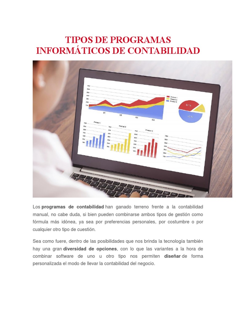 Tipos de Programas Informáticos de Contabilidad | PDF | Contabilidad | Software