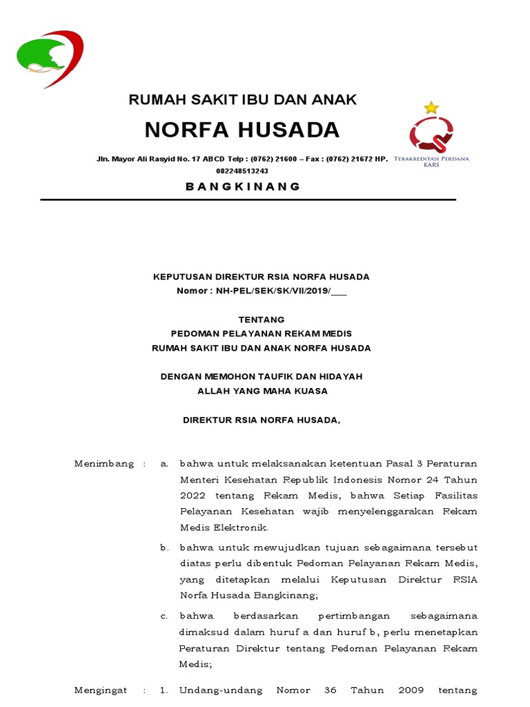 5A-PEDOMAN_TENTANG_PENYELENGGARAAN_REKAM_MEDIS_DI_RS2 (2) | PDF