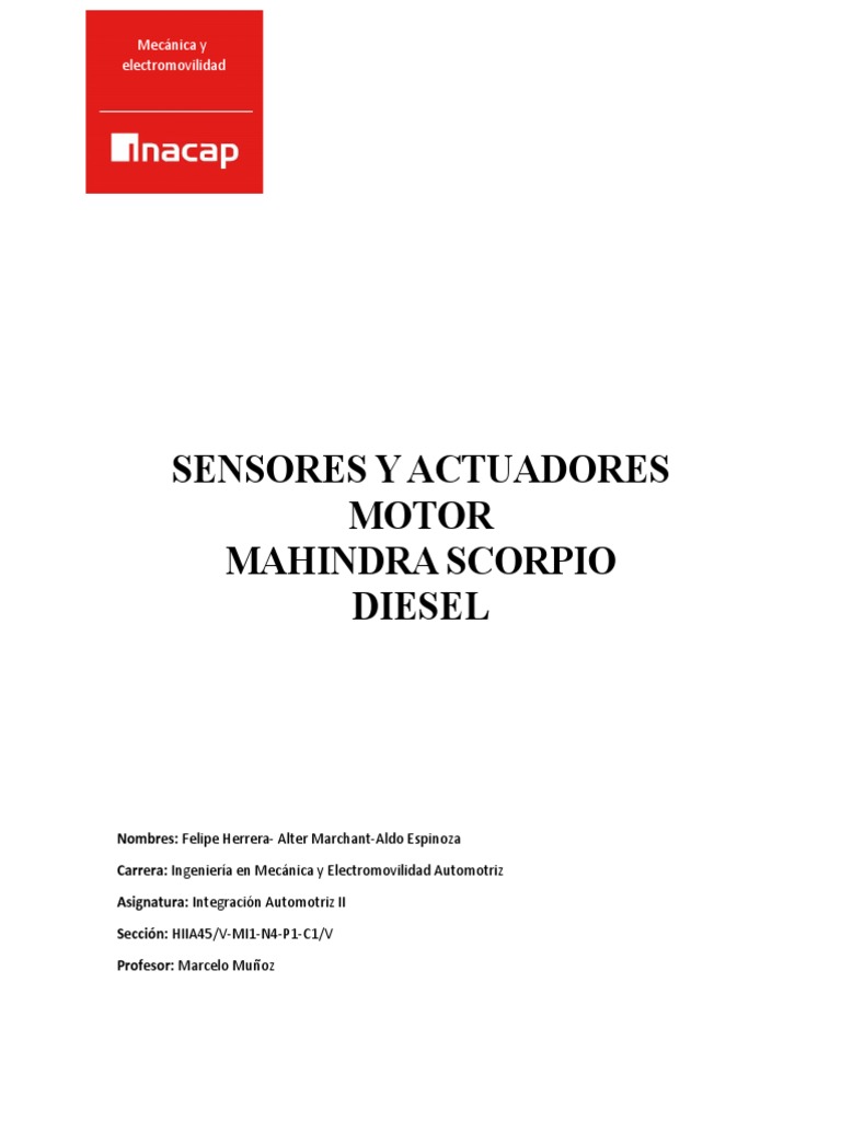Sensores Mahindra | PDF | Inyección de combustible | Tecnología de ...