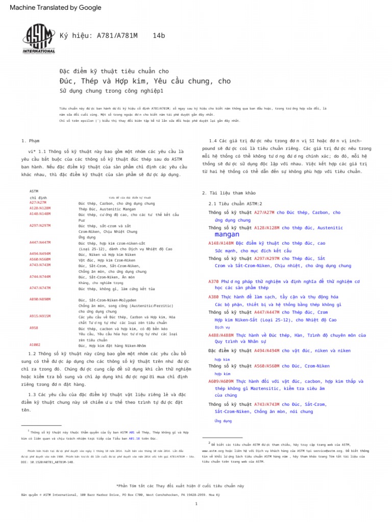 A 781 - A 781M - 14b dịch | PDF